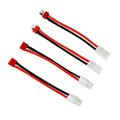 FLY RC 2Pairs Tamiya Connector to Deans T Style Plug Cable for RC Speed ...