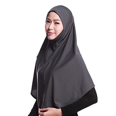Daxin Muslim Hijab Amira Islamic Solid Soft Scarf Long Hejab Head ...