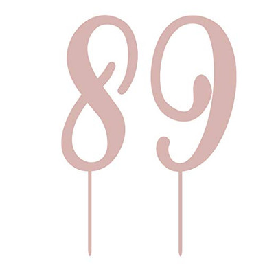MAGJUCHE Rose Gold 89 Acrylic Birthday Cake Topper Number 89 Rose 89th ...