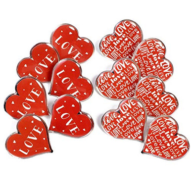 Heart Shaped Lapel Pins Love Enamel Pin Set 1 Inch 12 Pack ...