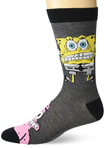 Nickelodeon mens Spongebob Squarepants Single Crew Casual Sock Dark ...
