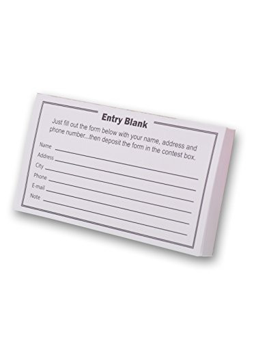 Marketing Holders Contest Entry Forms, 100 Forms Per Pad Perfect for ...