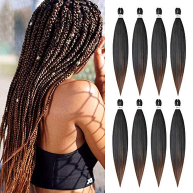 Pre-stretched Braiding Hair 26inch 8 Packs Easy Braids Hair Yaki ...