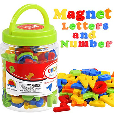 DPTOYZ Magnetic Letters Numbers Alphabet Fridge Magnets for Kids ...