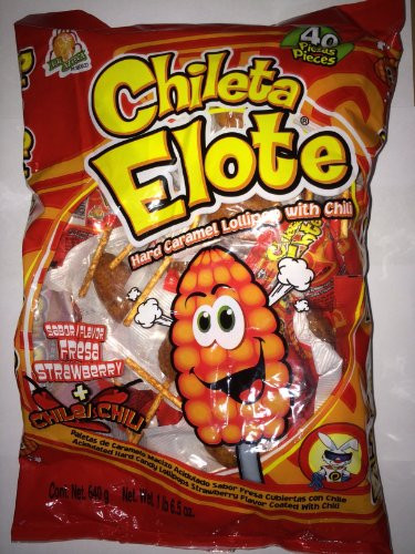 El Azteca Chileta Elote Paletas Strawberry Chili Fresa Con Chili 40 ...
