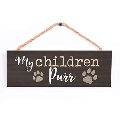 P_ Graham Dunn My Children Purr Natural Brown 10 x 3_5 Pine Wood ...