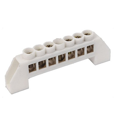 Fielect 7 Positions 7 Pcs 7mm Copper Screw Terminal Block Barrier Strip ...