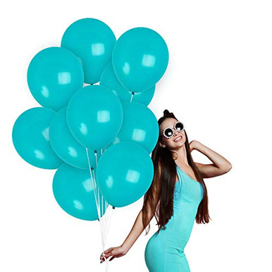 Matte Turquoise Teal Balloons 72 Pack Premium Latex 12 Inch for Mermaid ...