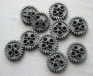 LEGO Technic NEW 10 pcs DARK BLUISH GREY GEAR 24 TOOTH TEETH New Style ...