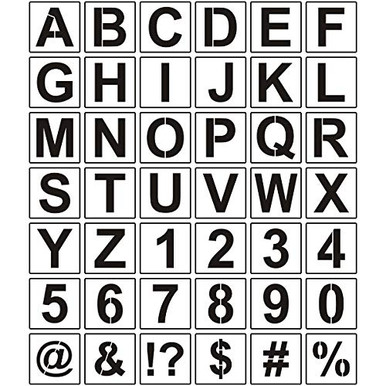 Letter and Number Stencils for Painting on Wood - 42 Pack Large ...