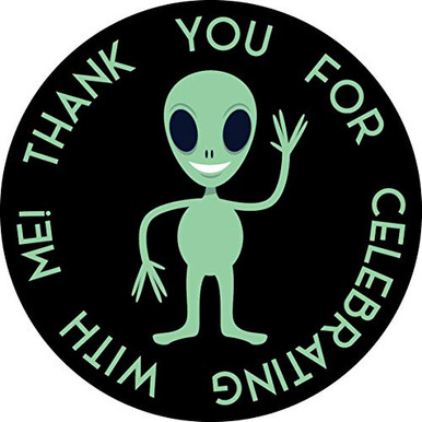Alien Party Thank You Stickers 40-Pack 2 Kids Birthday Party Favor ...