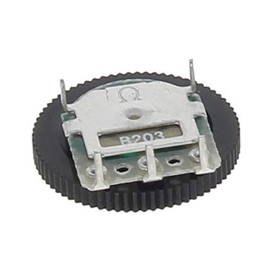 Fielect 20Pcs 20K Ohm Carbon Film Dial Wheel Potentiometer Single Gear ...