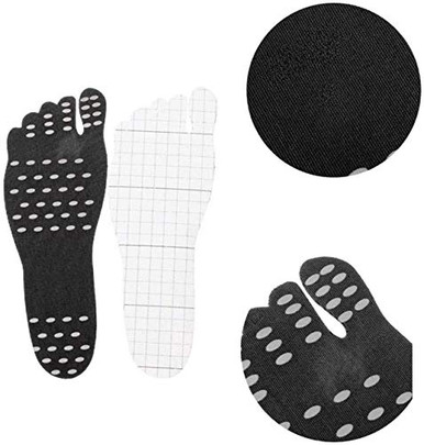 Fun Feet Beach Foot Pads for Barefoot Invisible Shoes Stick on Soles ...
