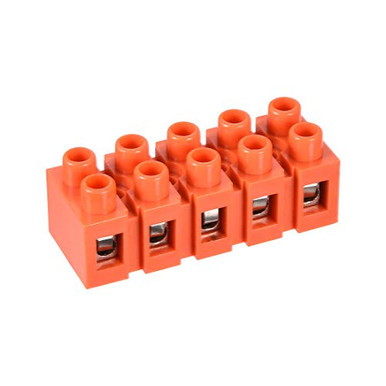 uxcell Terminal Block 600V 36A Dual Row 5 Positions Screw Terminal Electric Barrier Strip Block ...