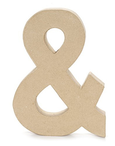 Darice Paper Mache Symbol - Ampersand - 12 inches - Warehousesoverstock