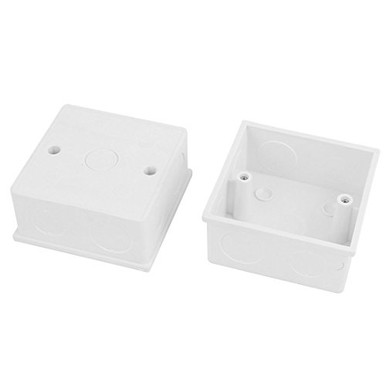 uxcell 2 Pcs 86mm x 86mm x 40mm Square Design PVC Switch Pattress Back ...
