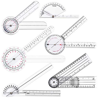 6 Piece Goniometer Set Spinal Finger Goniometer Protractor Medical ...