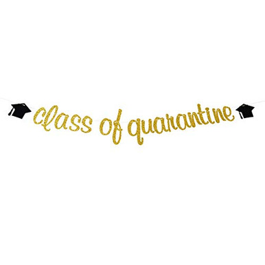 Class of Quarantine Banner Black Cap Congrats Grad Banner Sign ...