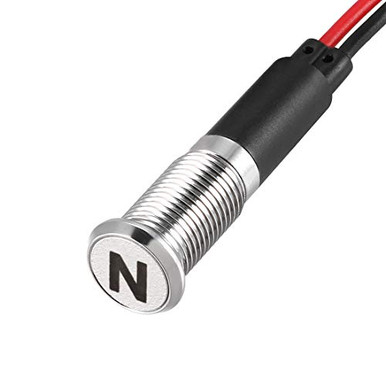 uxcell Pilot Dashboard Light DC 12V 8mm Red LED Signal Indicator Light ...