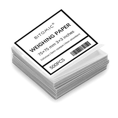Bitomic 3x3 Cellulose Weighing Paper Sheet Non-Stick Non-Absorbent ...