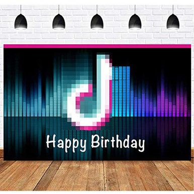 Tik Tok Happy Birthday Banner Tik Tok Happy Birthday Backdrop Superior ...