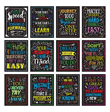 Me Time Joy 12 Growth Mindset Posters for Classroom Decorations ...