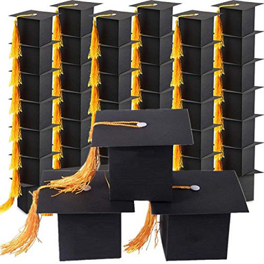 50 Pack Graduation Candy Boxes Graduation Cap Gift Box Sugar Candy Grad ...