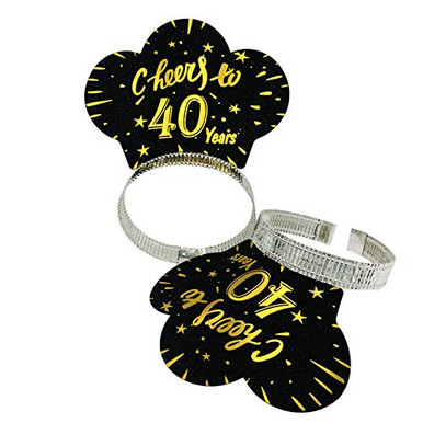40th birthday decorations tiara crown - 40th birthday headband - cheers ...