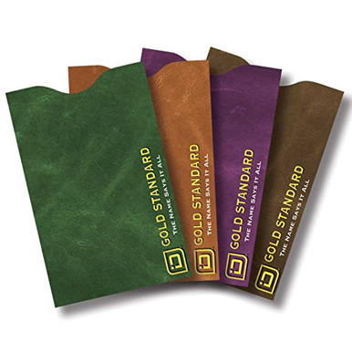 RFID Secure Sleeves 4 Pack Leatherlook Collection - RFID Blocking Gold ...