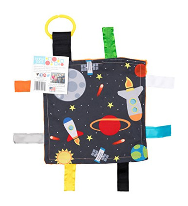 Baby Sensory Crinkle & Teething Square Lovey Toy with Closed Ribbon ...