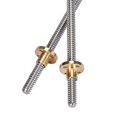 Sunhokey 400mm 8mm T8 Stainless Steel Threaded Rod Lead Screw with T8 ...