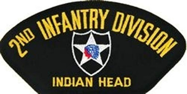 US Army 2nd Infantry Division Indian Head Black Iron-on Patch ...