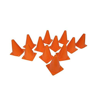 Fun Central BC874 12 Pcs 7 inch Orange Road Piles Mini Traffic Cones ...