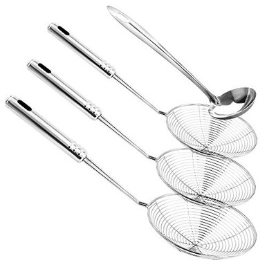 Skimmer Spoon SKOCHE 4 Pack Stainless Steel Spider Strainer Skimmer ...