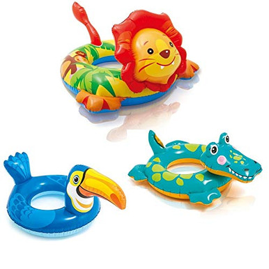 Intexx Big Animal Swim Rings Pack of 2 Units Assorted Styles Lion Bird ...