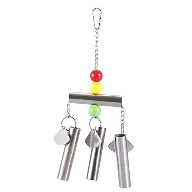ViaGasaFamido Birds Cage Decor Toy?Stainless Steel Bell Parrot Toy ...