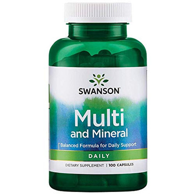 Swanson Multi and Mineral Daily Mens Womens Multivitamin Multimineral ...