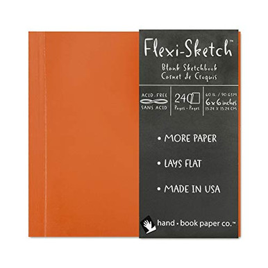 Speedball Art Products Flexi Sketch Blank Artist Journal 6 x 6 Mandarin ...