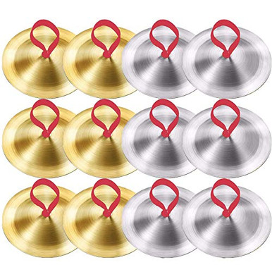 12 Pack Finger Cymbals Belly Dancing Finger Dance Finger Zills Gold ...