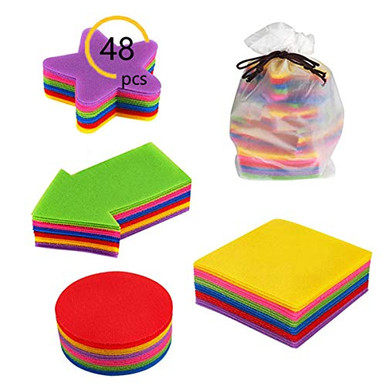 48Pcs Carpet Markers Sitting Spots Colorful Carpet Spot Sit Markers Fun ...