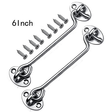 LONKER 2PC Stainless Steel Cabin Door Gate Hook and Eye Bolt Latch ...