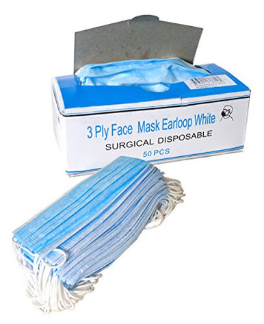 Disposable Surgical Face Masks (50-Count) 4-Layer Filtration | Dental ...
