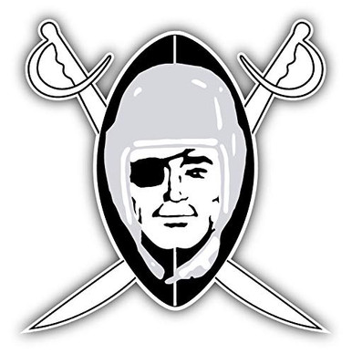 Oakland City Raider USA Sport Football Team Logo Emblem Die-Cut Label ...