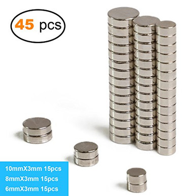 SMARTAKE 3 Different Sizes Refrigerator Magnets[45 pcs], Small Round ...