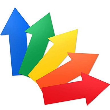 40 Pieces Arrow Sticker Directional Arrow Sign 8 Inch Removable ...