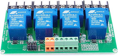 LIVISN DC 12V 30A 4-Channel Relay Module High Low Level Trigger with Optocoupler Isolation Load ...