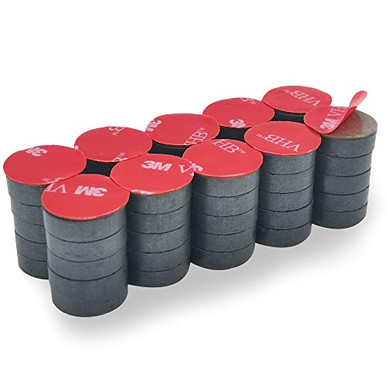 Adhesive Ceramic Magnets 50PCS 0_709 Inch 18mm Round Disc Magnets ...