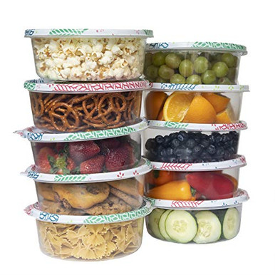 Cook with Color Christmas Containers with Lids Plastic Food Storage ...