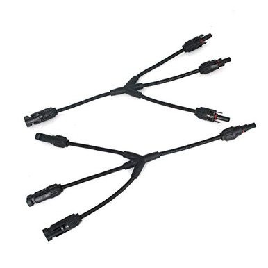 EXAUTOPONE 1 Pair 1 to 3 4-Way Y Branch Solar Panel Wire Connector ...