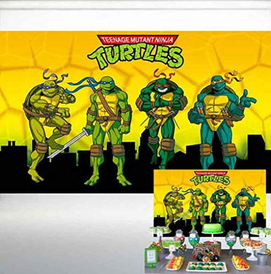 Teenage Mutant Ninja Turtle Backdrop Party Supplies Poster for Kids ...